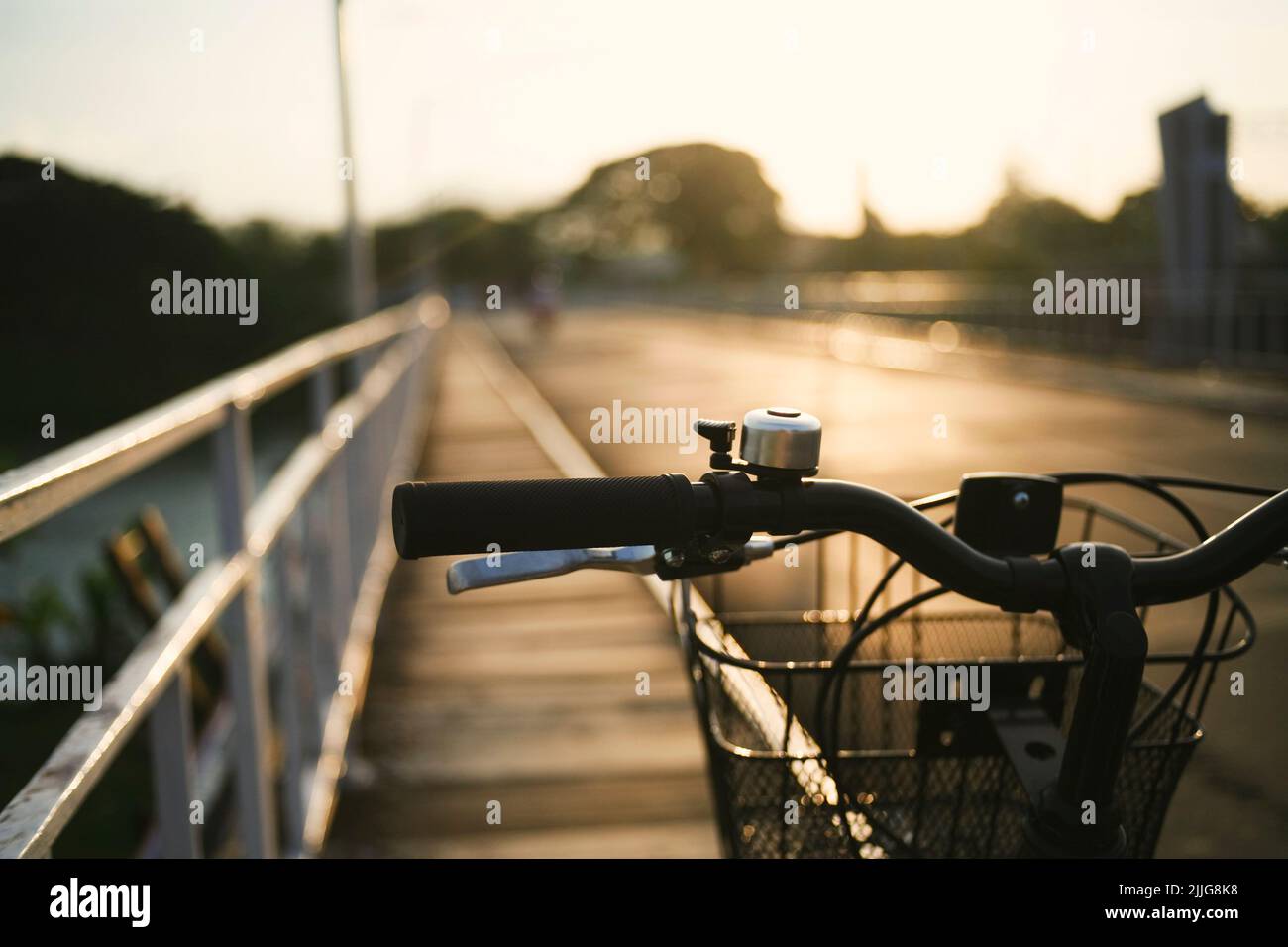 Handlebars of a bicycle Stock Photo - Alamy