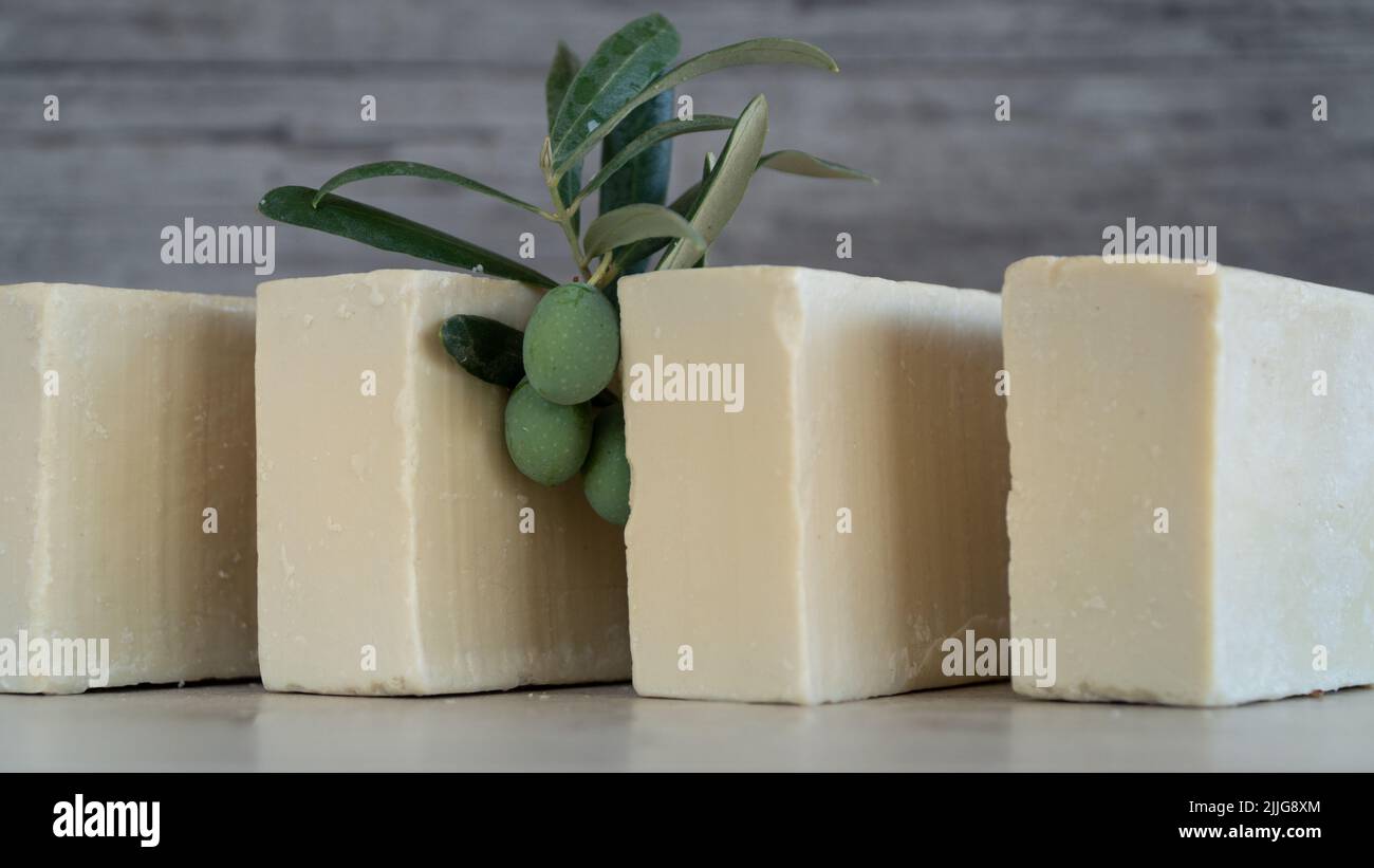 Organic natural handmade soap bars based on olive oil. Skin care ...