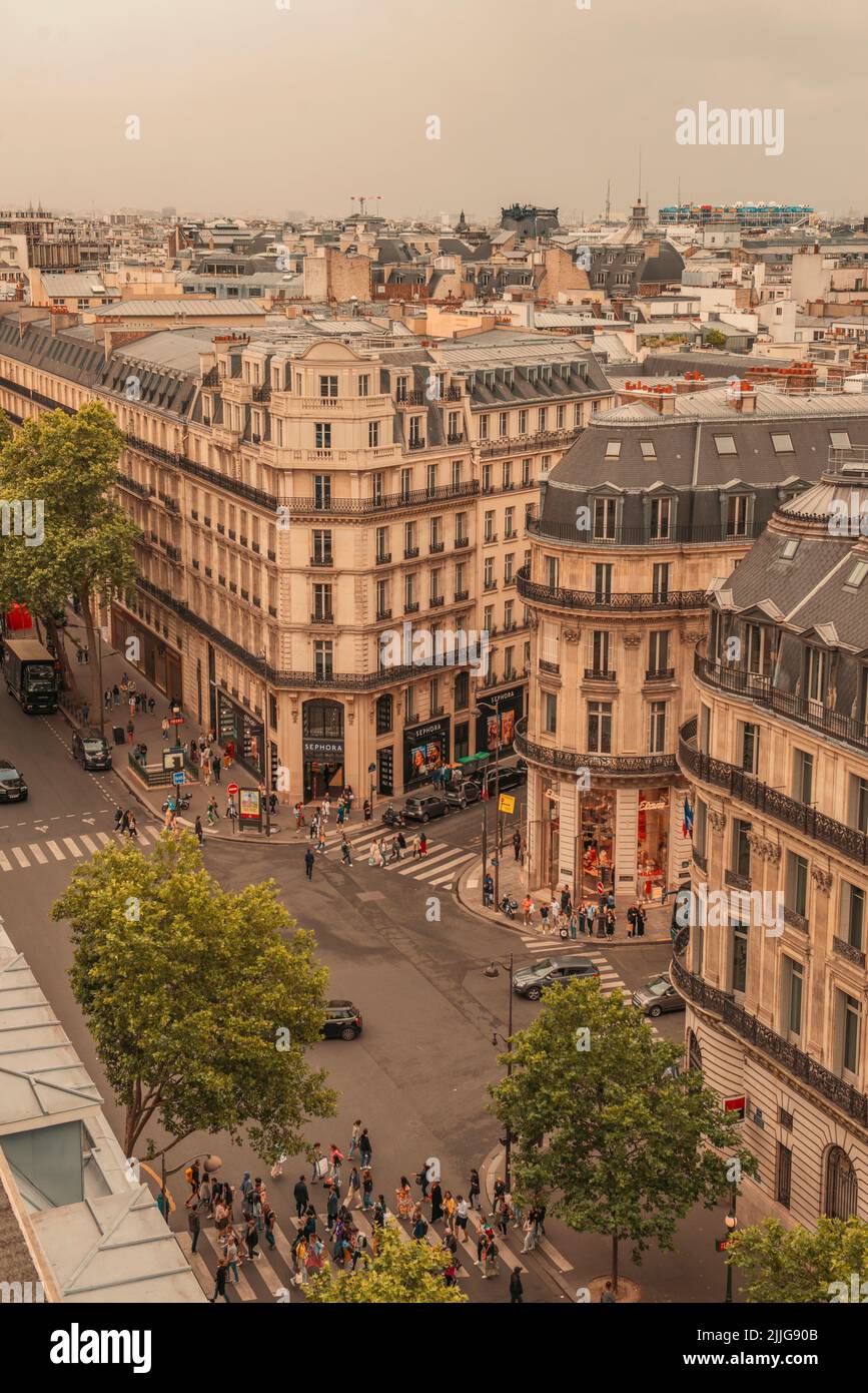 Paris overview from the Galeries Lafayette Stock Photo - Alamy