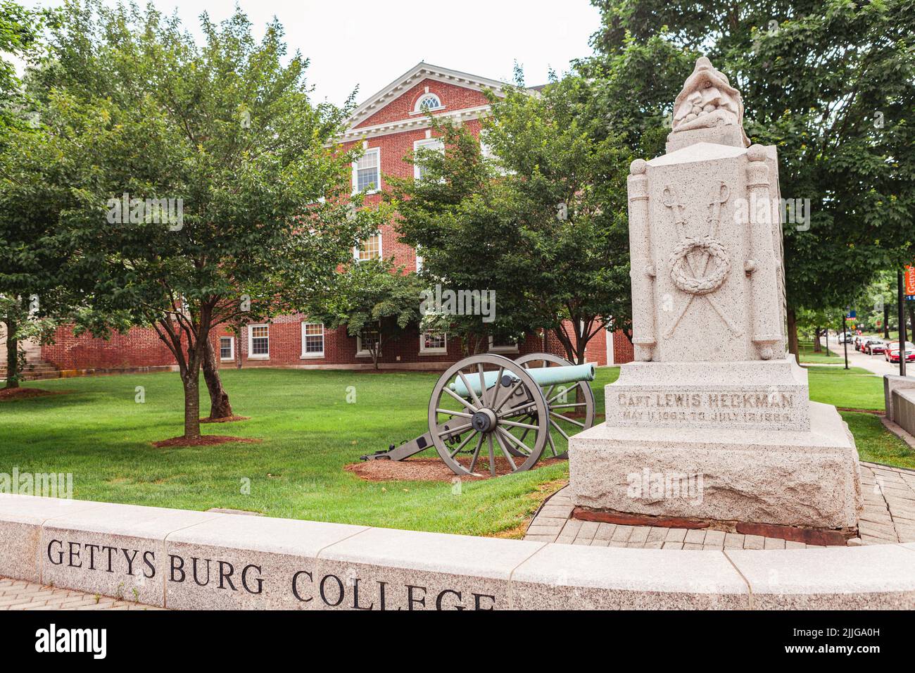 Gettysburg, PA, USA – June 2, 2012: A civil war monument at the ...