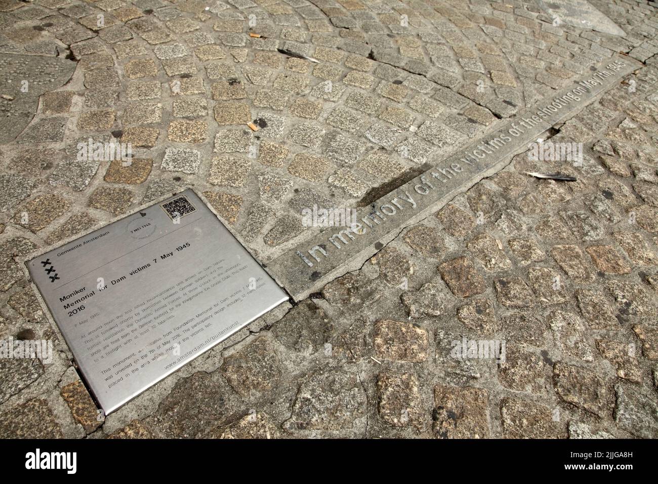 Memorial in Dam Square, Amsterdam, Netherlands commemorating the mass ...