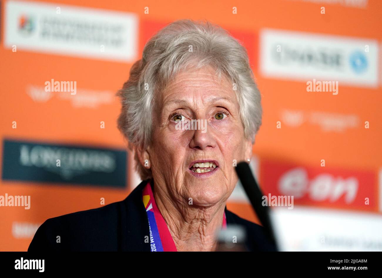 Dame Louise Martin, Commonwealth Games Federation President during a ...