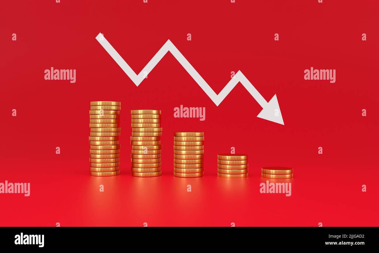 Downward trend arrow hi-res stock photography and images - Alamy