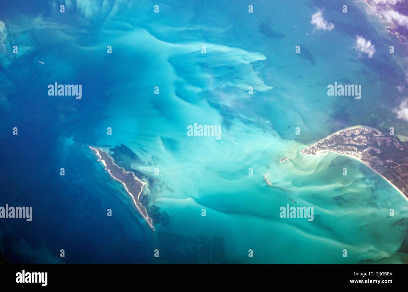 A view of the islands of the Bahamas taken from the air Stock Photo - Alamy