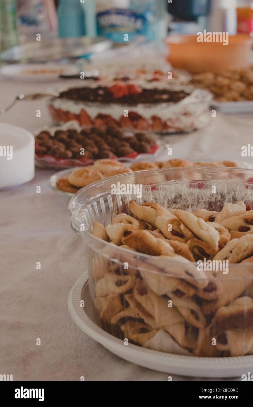 biscuits and cakes on the dessert table Stock Photo - Alamy