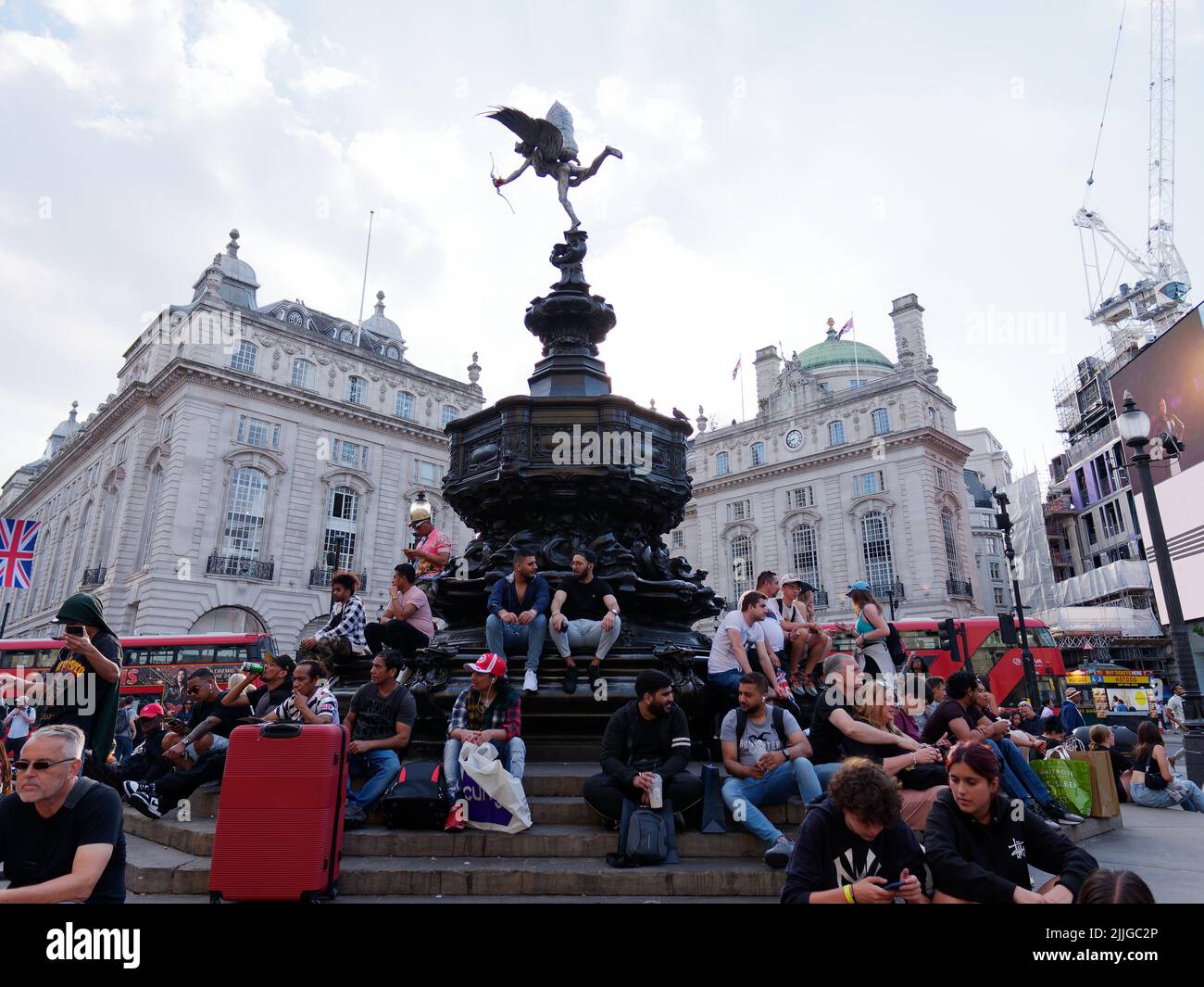 London, Greater London, England, June 15 2022: Crowds around the ...