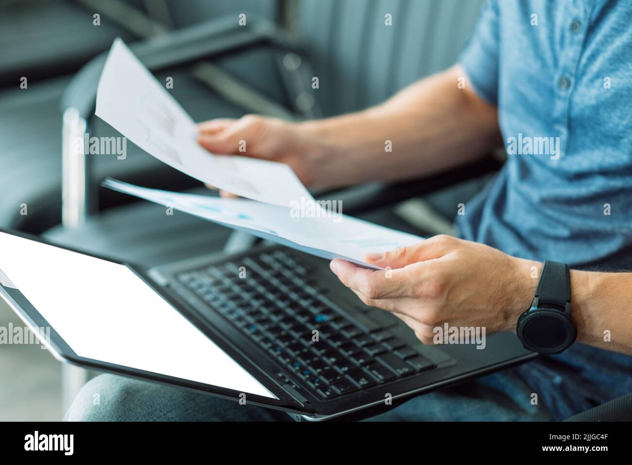 man hands holding papers documents business Stock Photo - Alamy