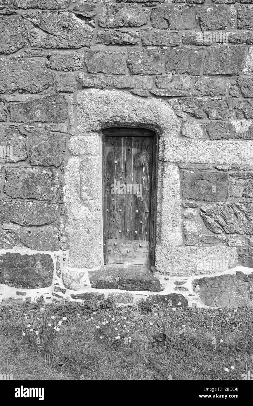 Exterior of St Mellanus Church, Mullion Stock Photo - Alamy