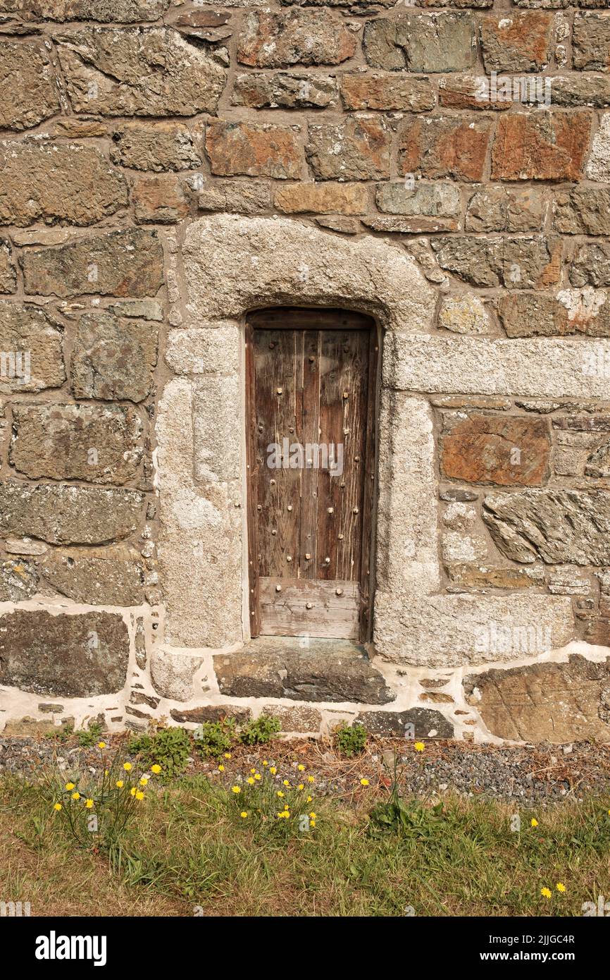 Exterior of St Mellanus Church, Mullion Stock Photo - Alamy