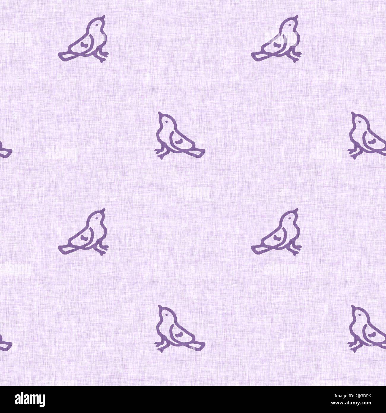 Gender neutral bird in sky seamless raster purple background. Simple ...
