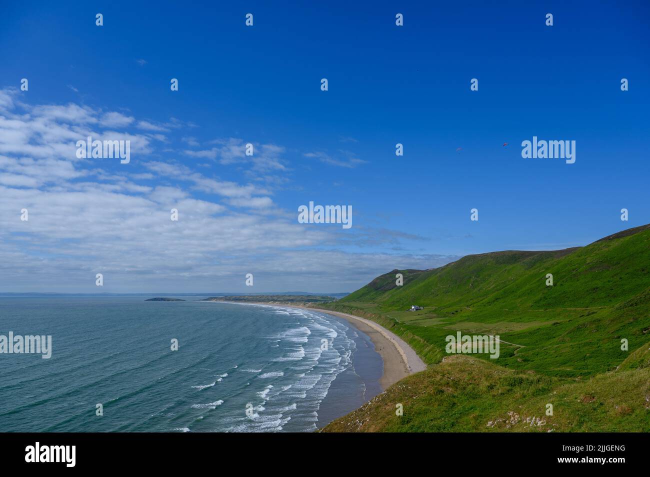 Rhossili Bay, A beautiful beach on the Gower Peninsula Swansea, South ...