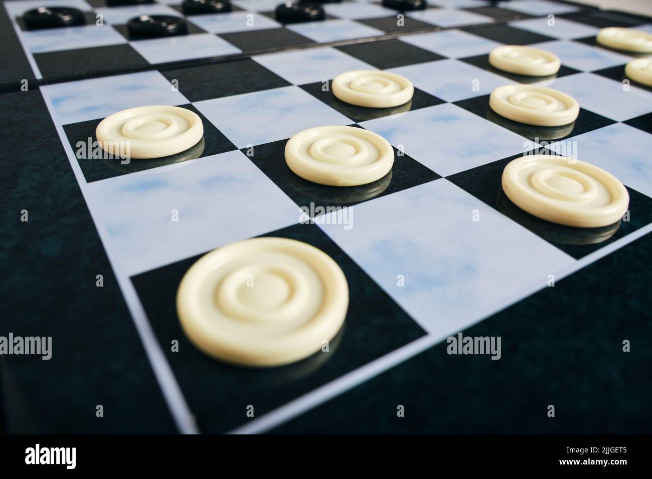 Background, checkers board with checkers, checkers is logical game for ...