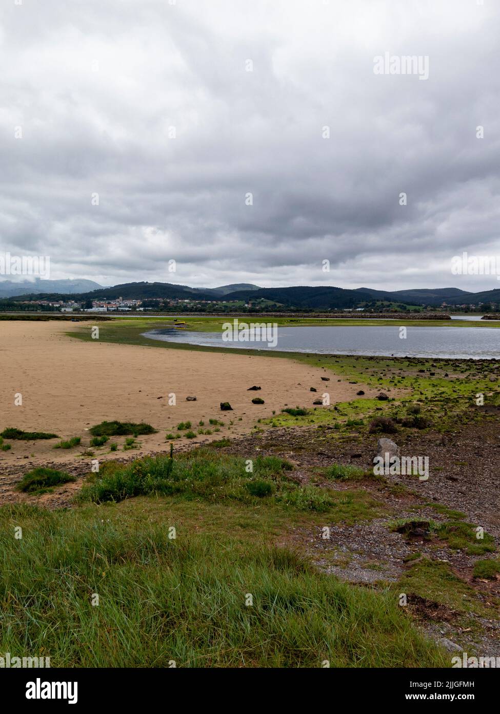 ason river estuary in laredo a very cloudy day Stock Photo - Alamy