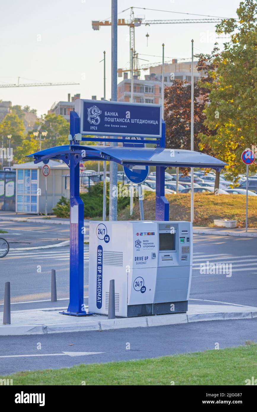 Belgrade, Serbia - October 04, 2021: Drive Up Atm Mobile Banking from ...