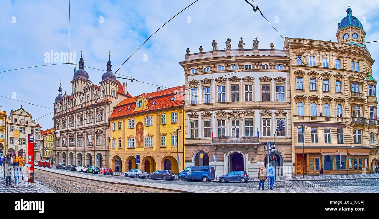 PRAGUE, CAZECH REPUBLIC - MARCH 6, 2022: Panorama Lesser Quarter Square ...