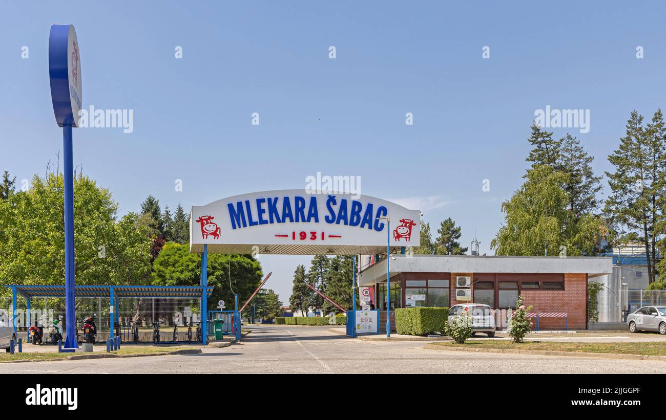 Sabac, Serbia - July 22, 2022: Entrance Gate to Mlekara Sabac Dairy ...