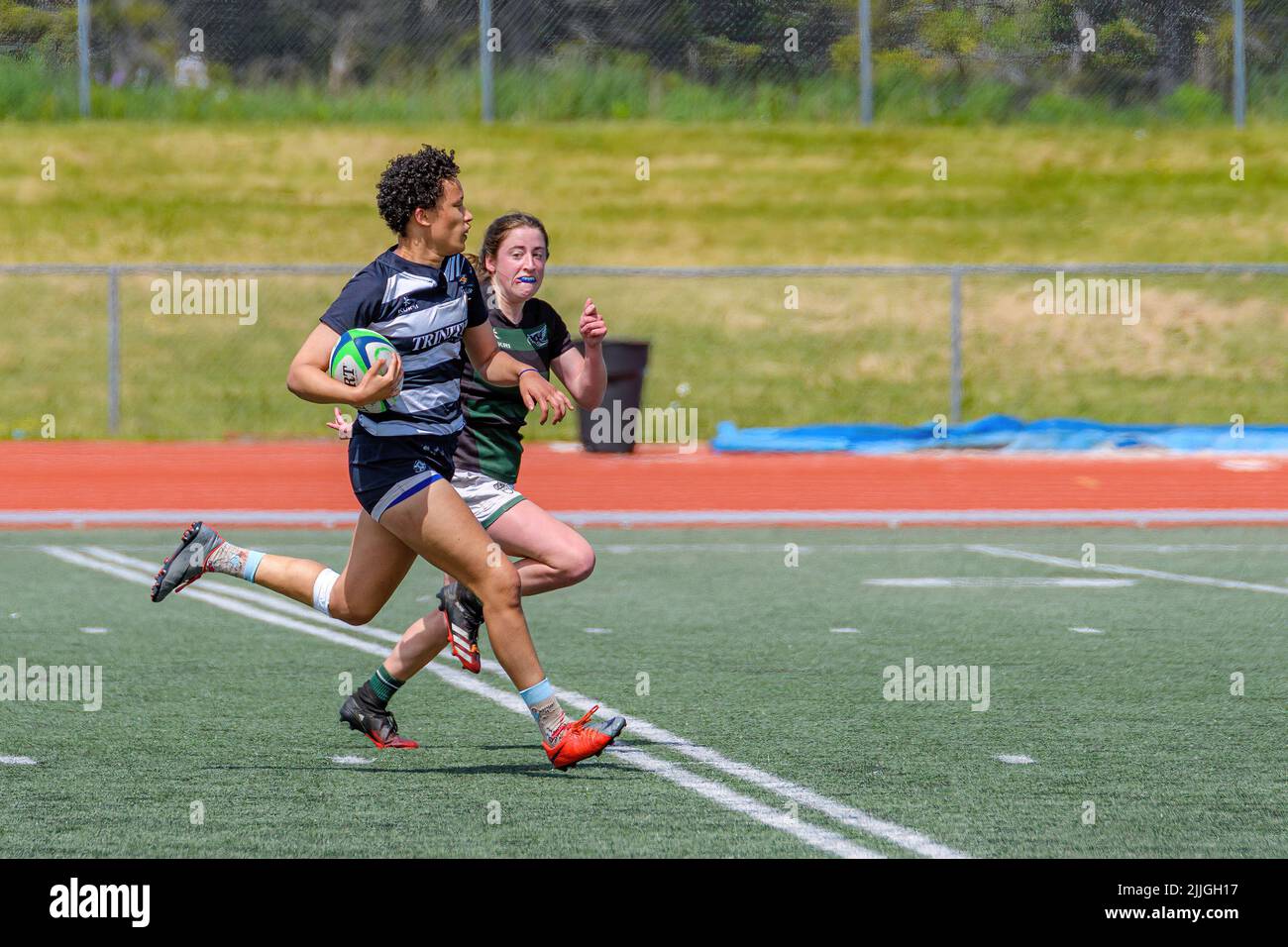 Saint John, NB, Canada - June 11, 2022: Teenage girls compete in a ...