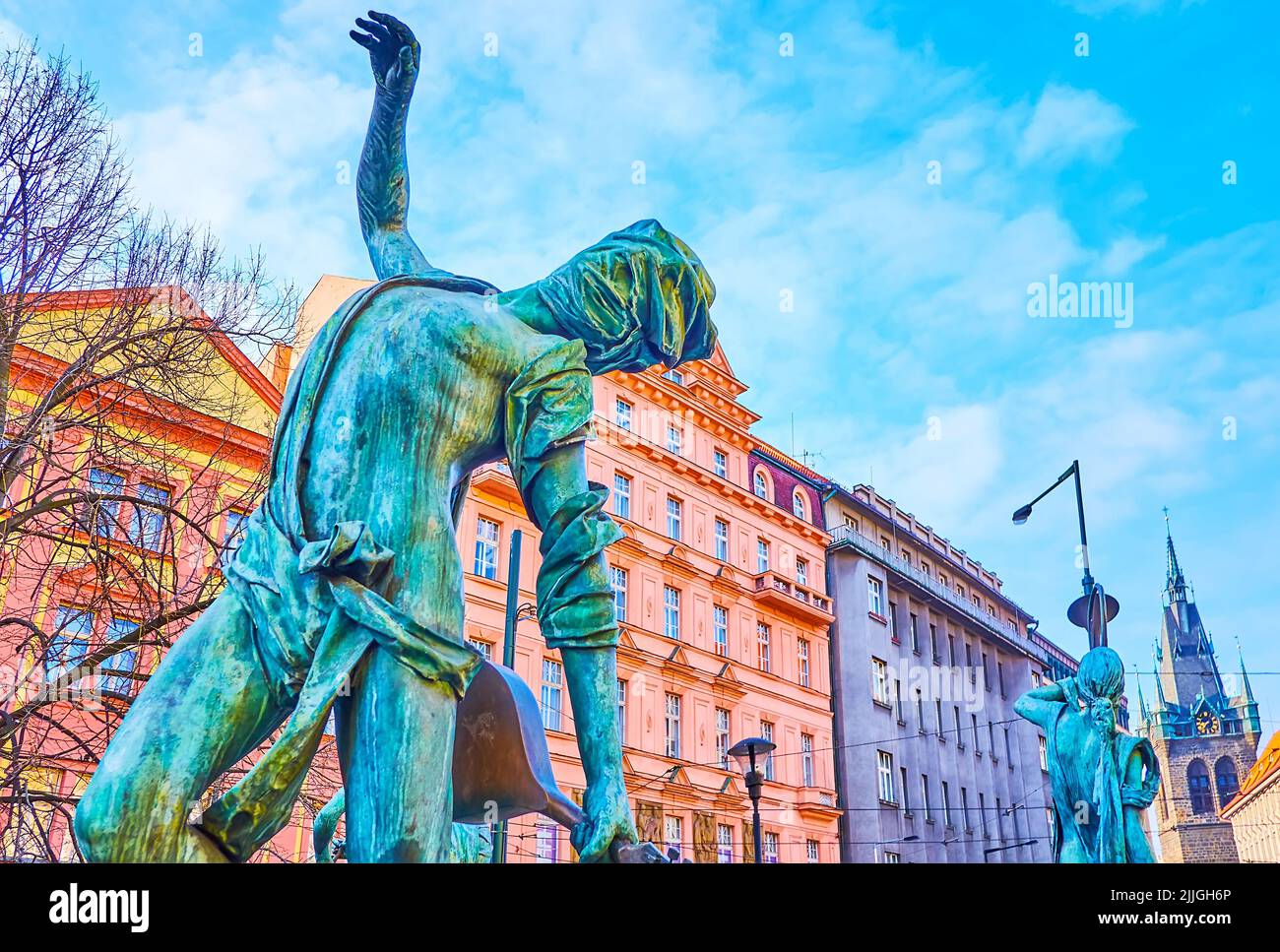 PRAGUE, CAZECH REPUBLIC - MARCH 6, 2022: The dancing blind statue of ...