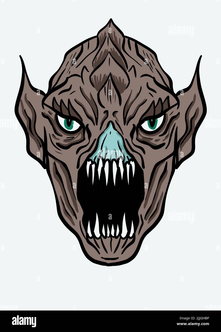 monstrous demon illustration Stock Photo - Alamy