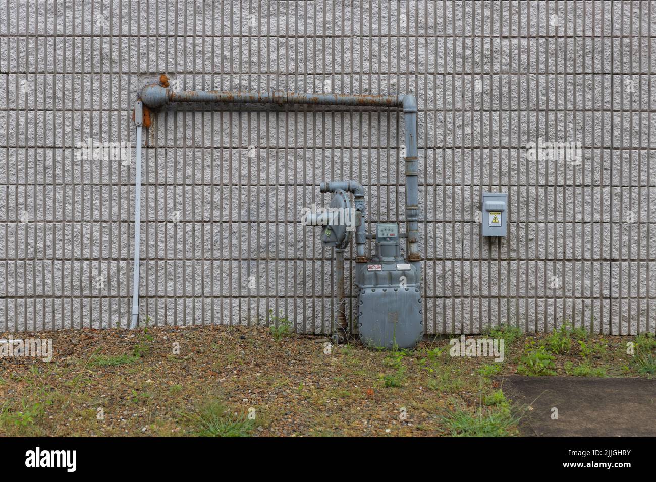A gas valve outside a building Stock Photo - Alamy