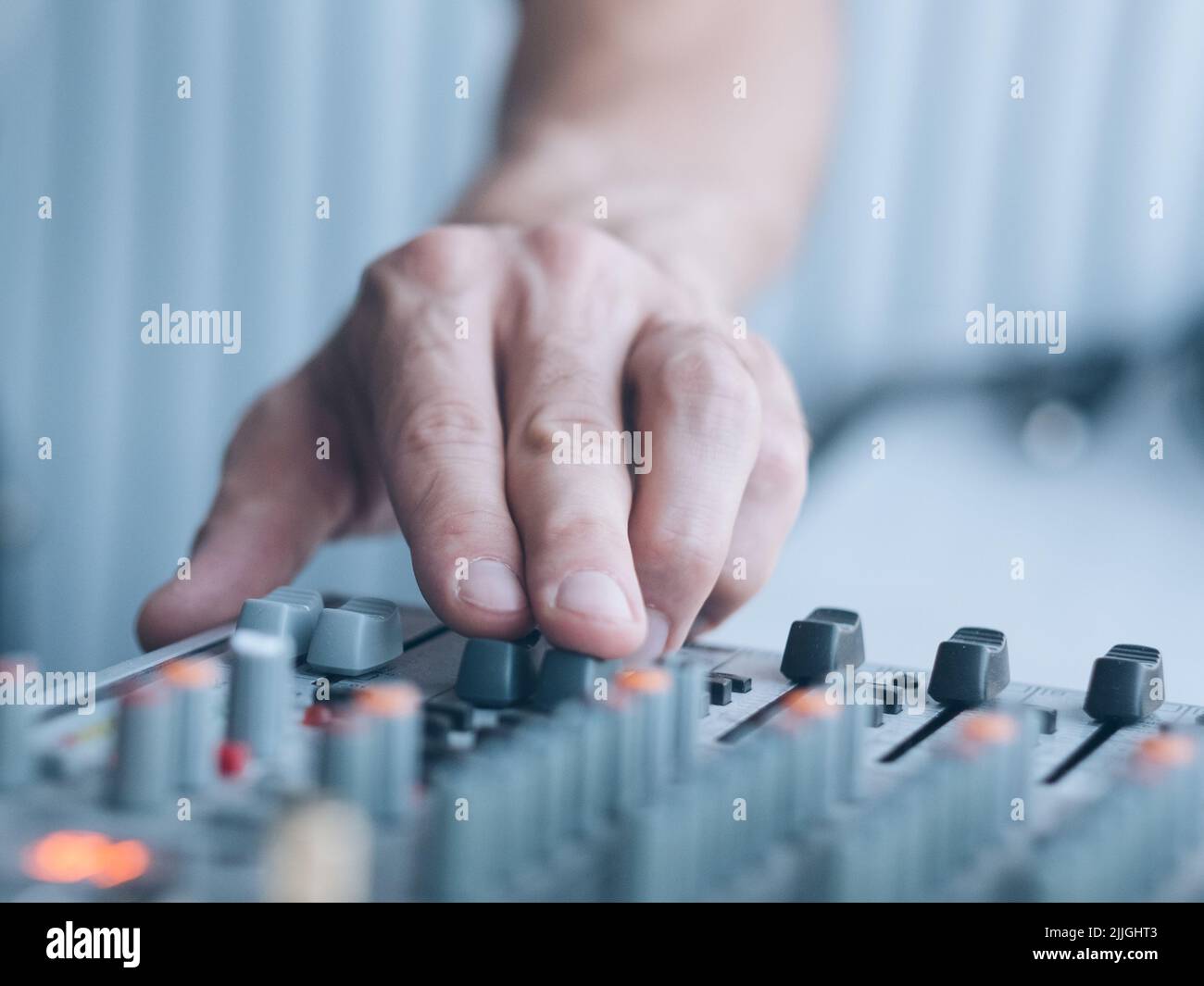 music producer professional career man sound Stock Photo - Alamy