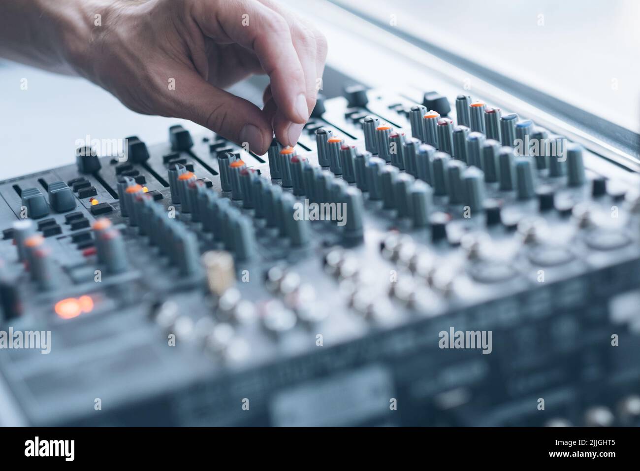 sound recording audio production studio man Stock Photo - Alamy