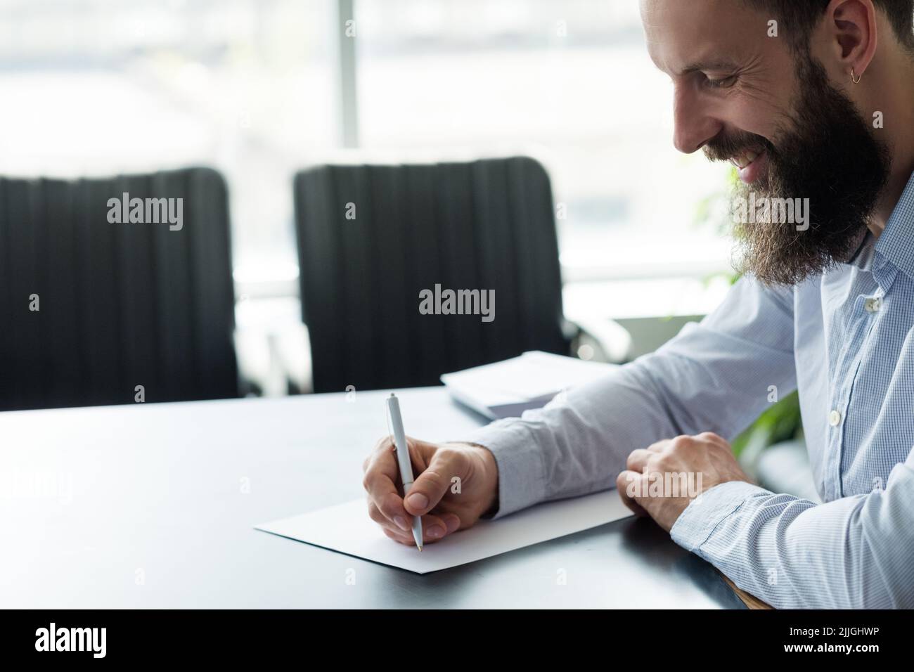 corporate life paperwork business man letter Stock Photo - Alamy
