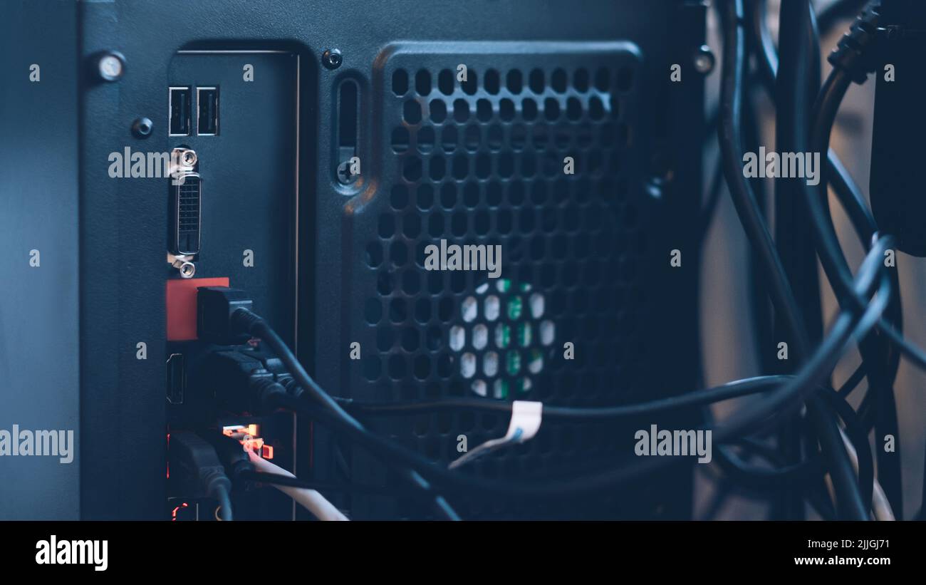 pc system unit host controller interface wire Stock Photo - Alamy