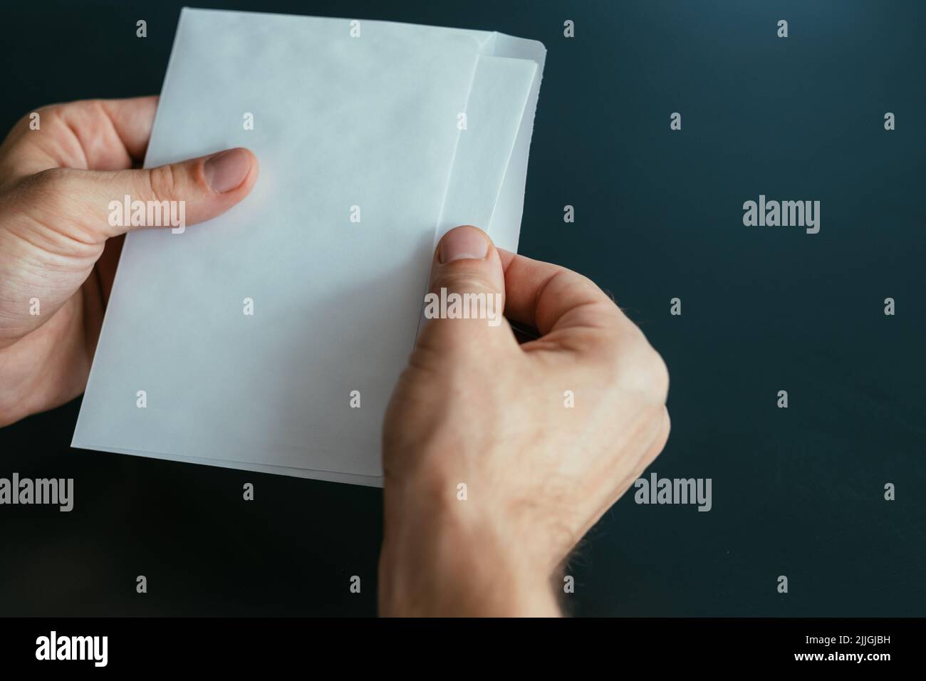 business correspondence man envelope letter Stock Photo - Alamy