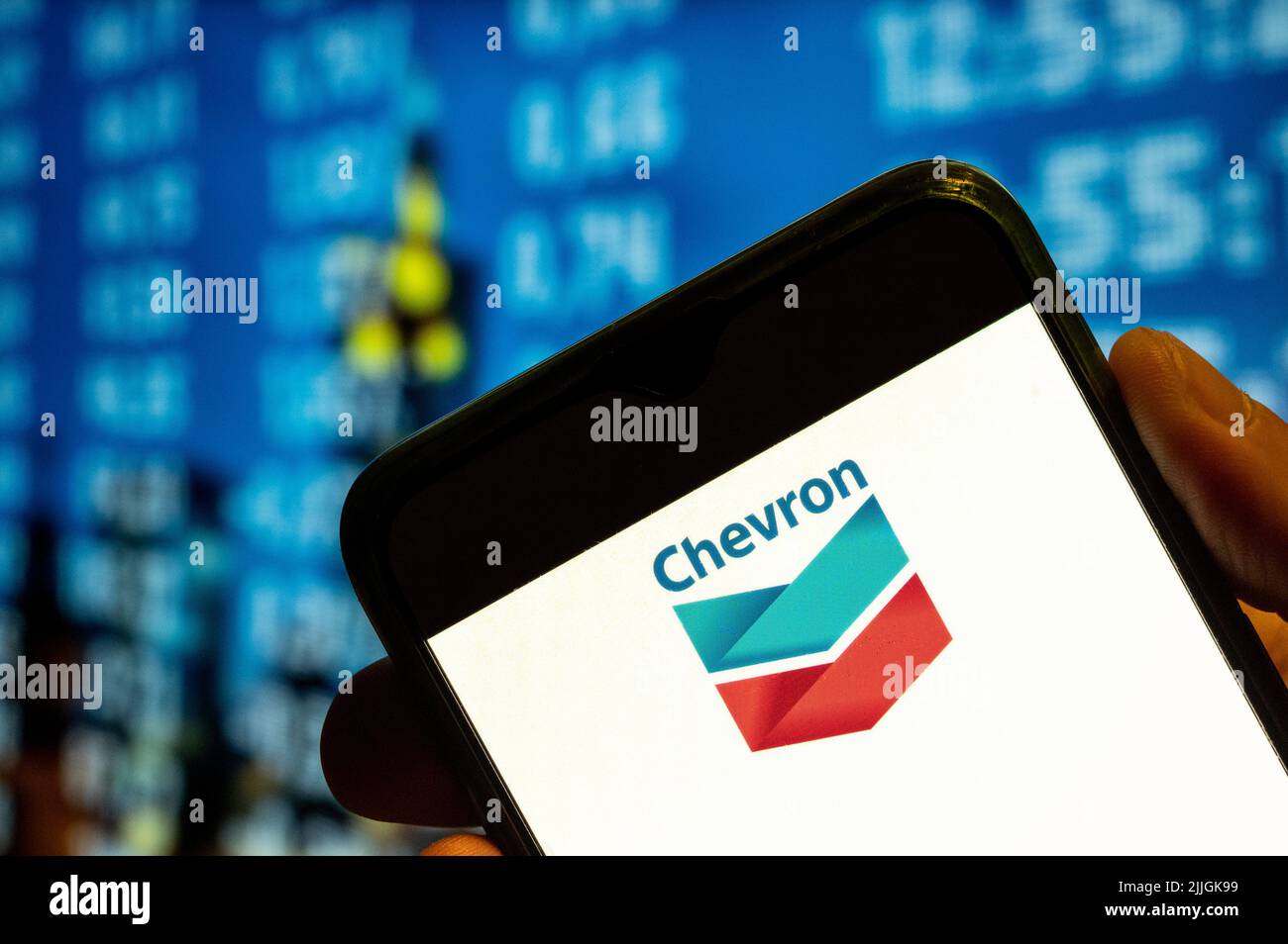 Chevron corporation logo hi-res stock photography and images - Alamy