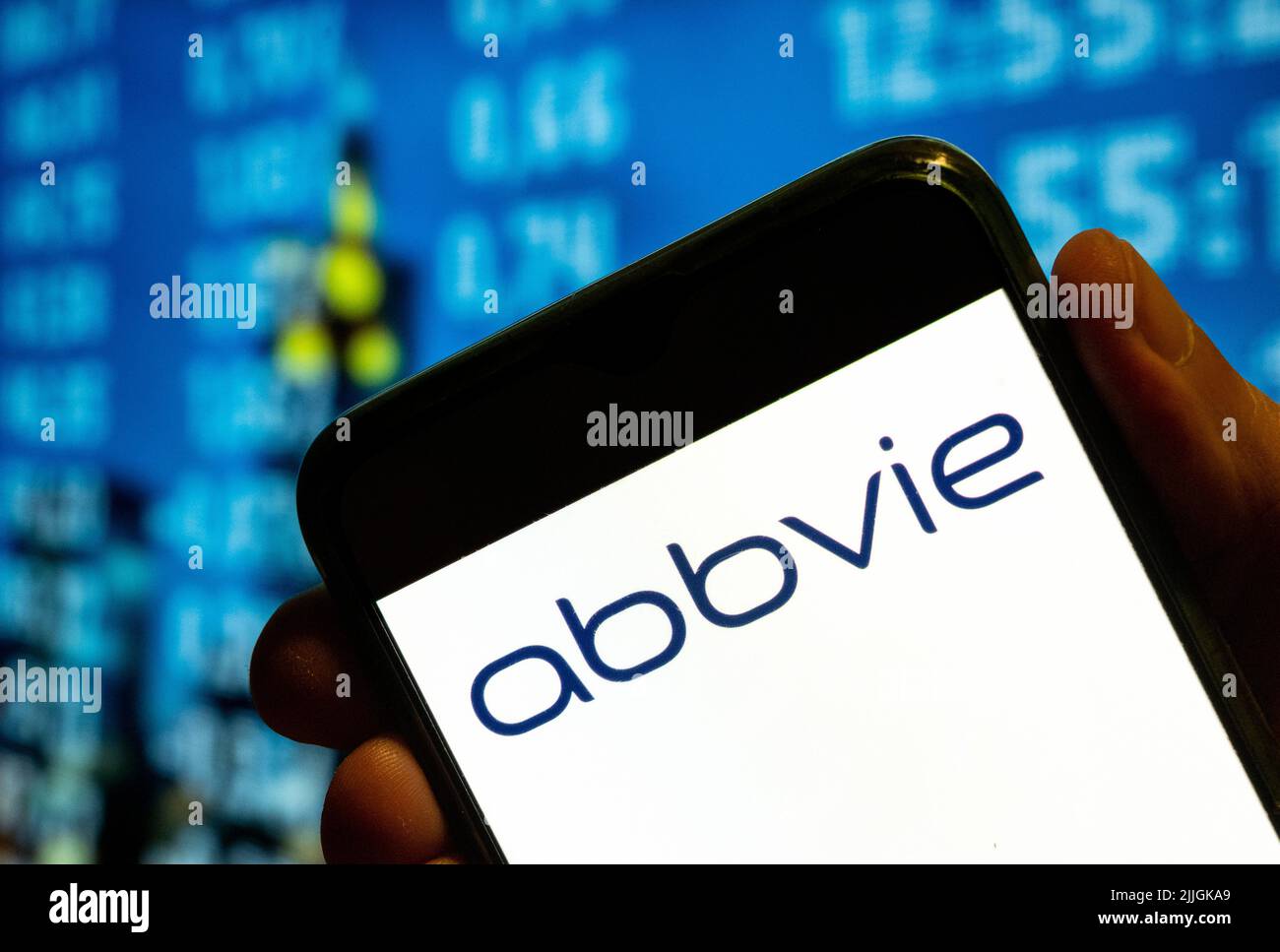 In this photo illustration, the American biopharmaceutical company ...