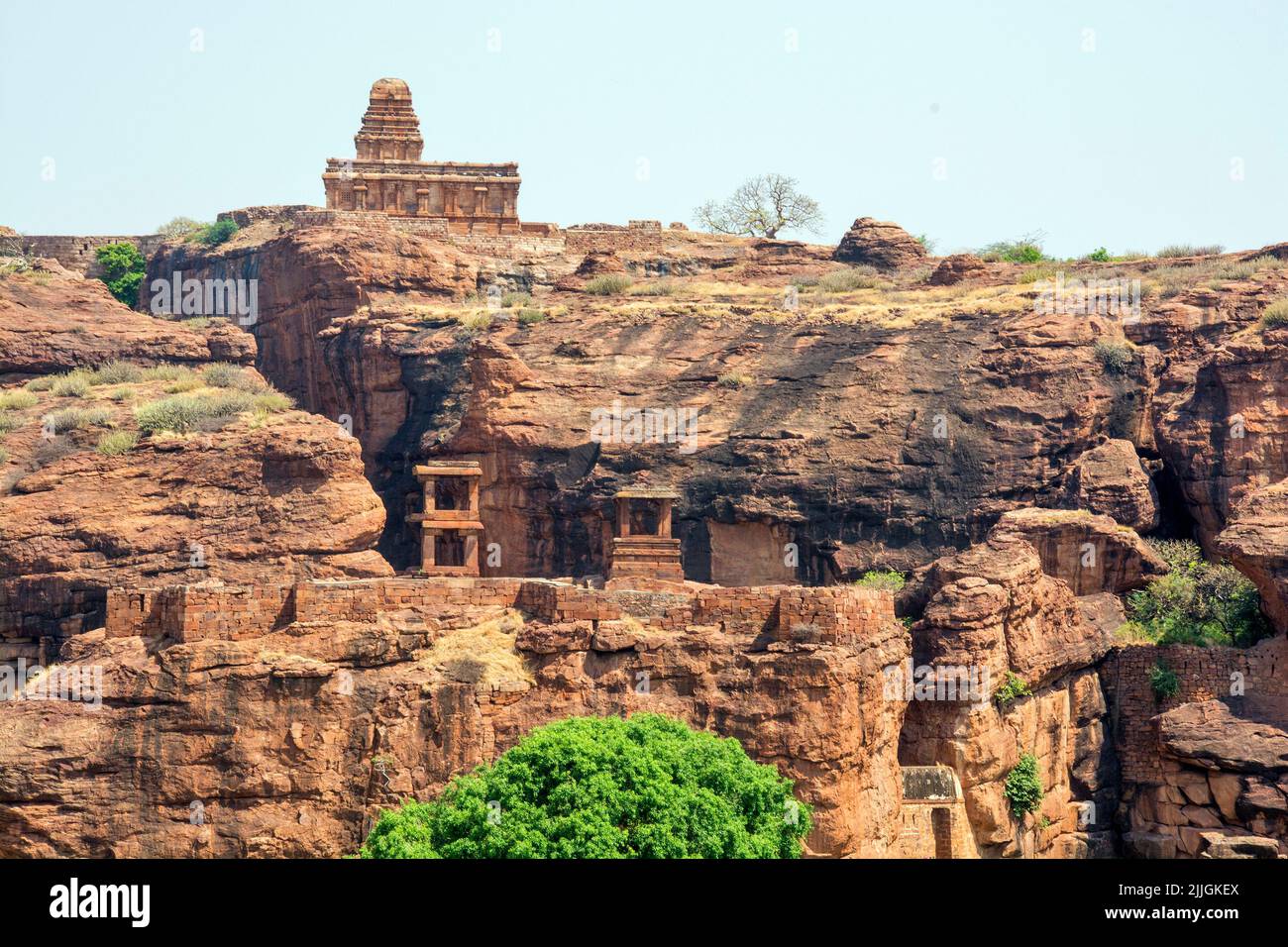 badami cave temple at badami karnataka india Stock Photo - Alamy
