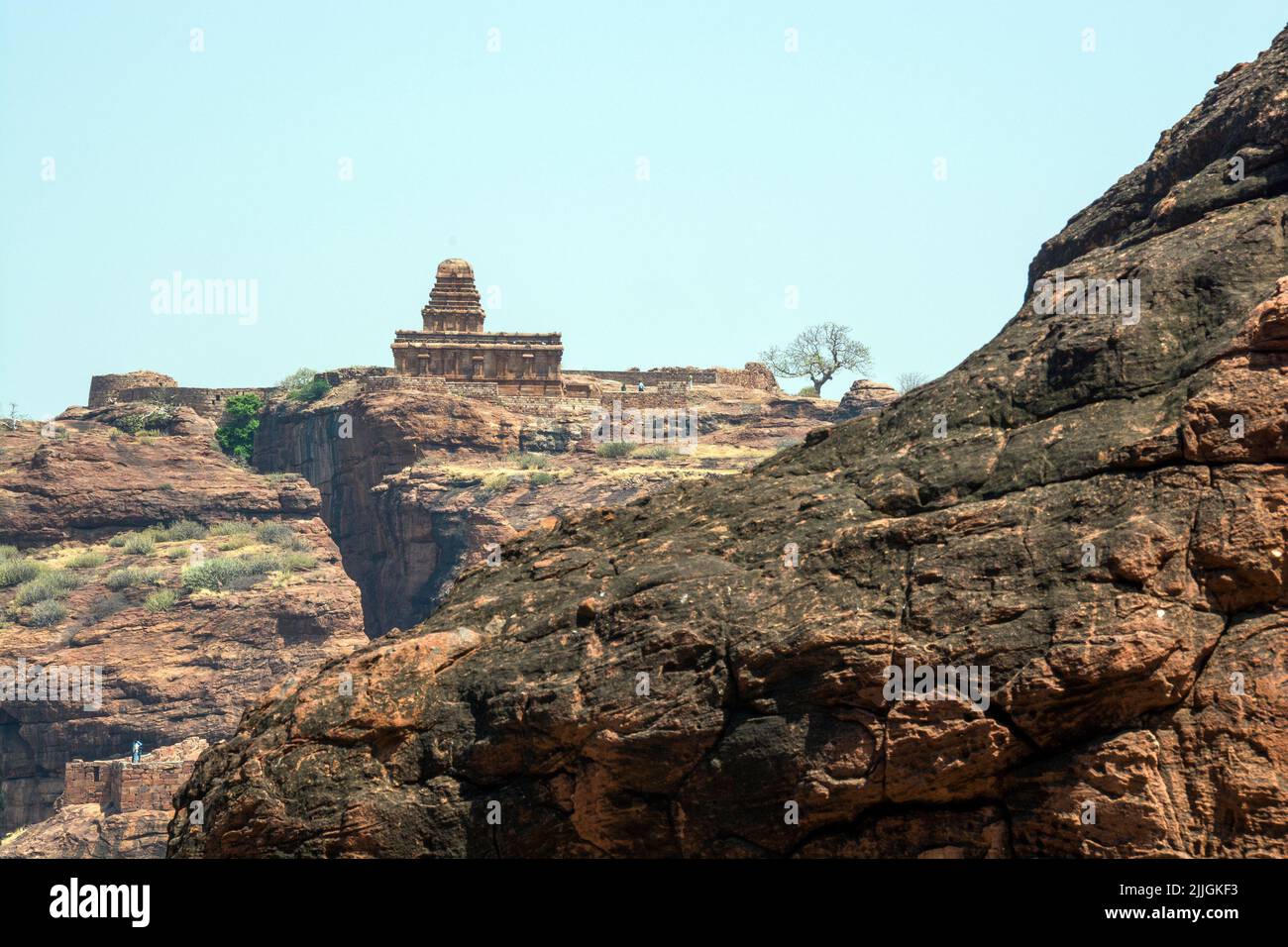 badami cave temple at badami karnataka india Stock Photo - Alamy