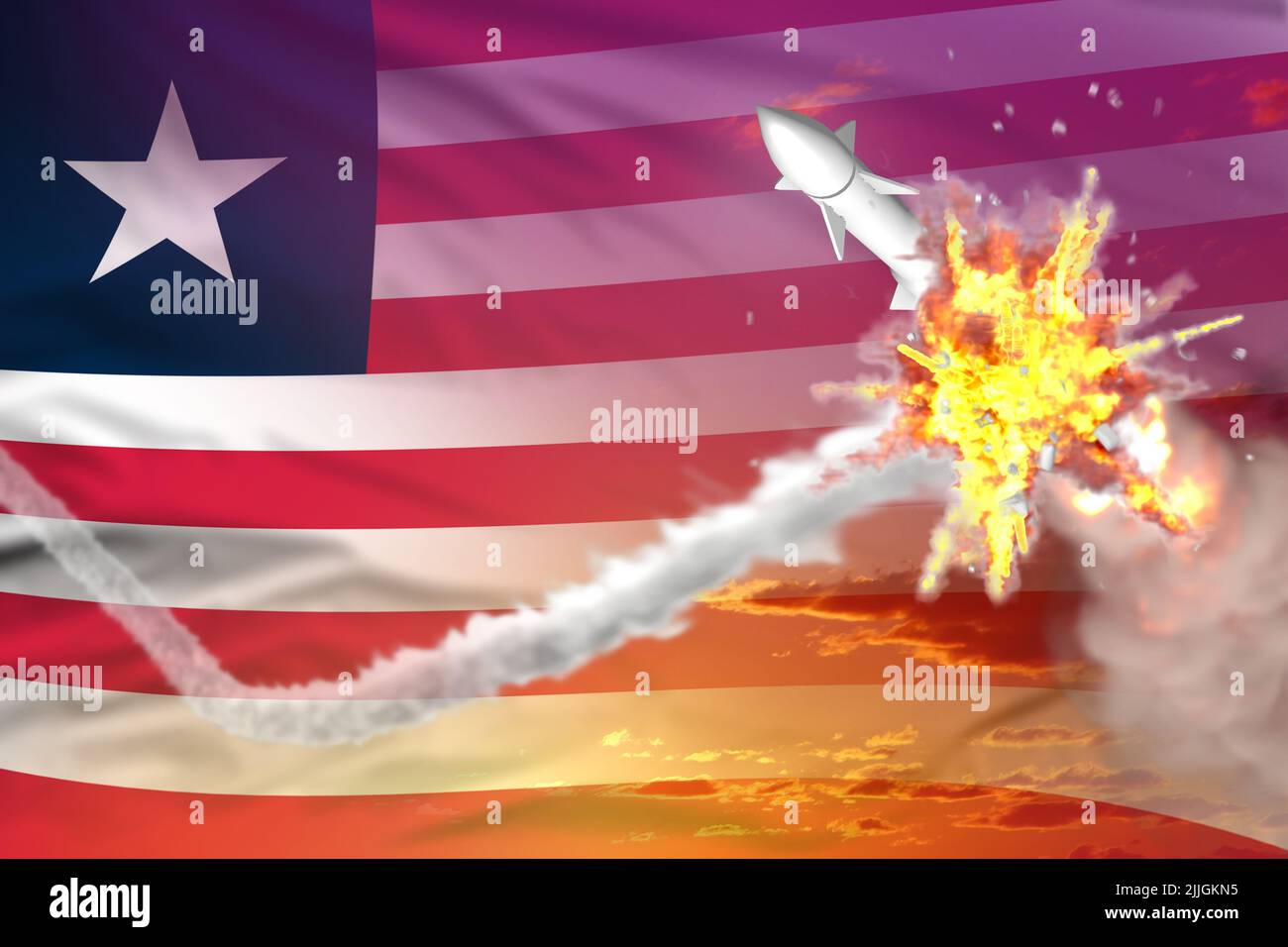 Strategic rocket destroyed in air, Liberia nuclear warhead protection ...