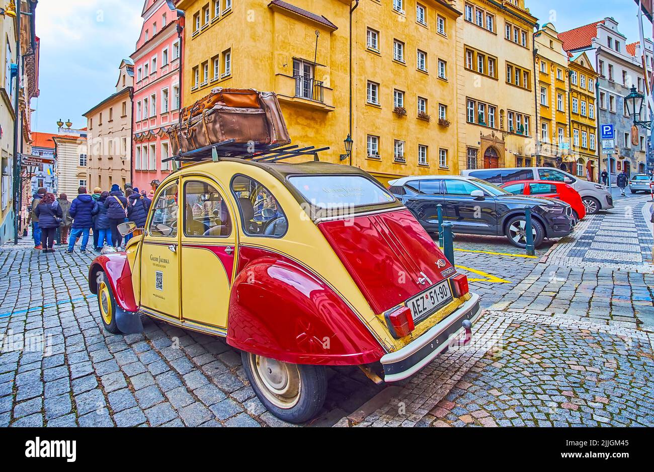 PRAGUE, CAZECH REPUBLIC - MARCH 6, 2022: The medieval housing of ...