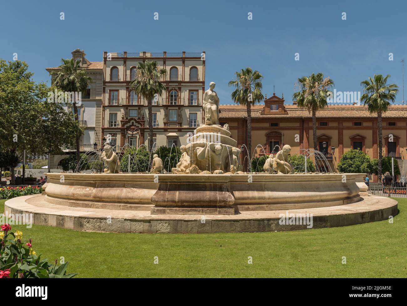 The Hispalis Fountain in Seville, Andalusia, Spain Stock Photo - Alamy