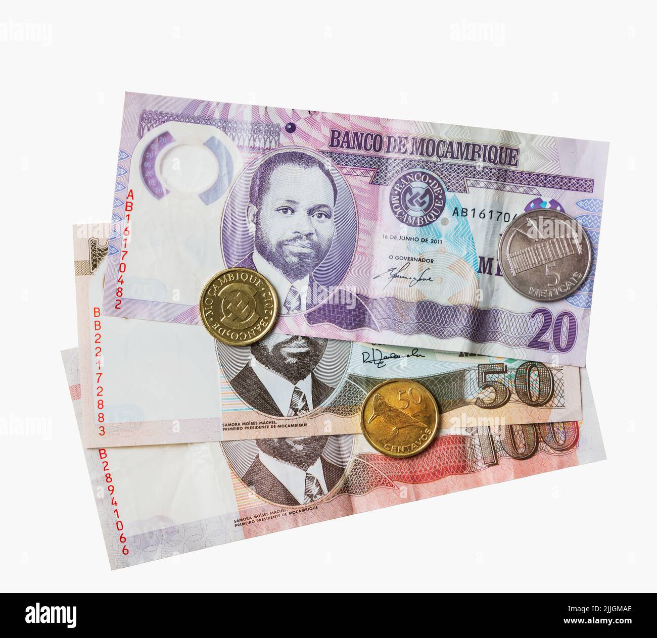 Peruvian banknote and coins isolated on white background Stock Photo ...