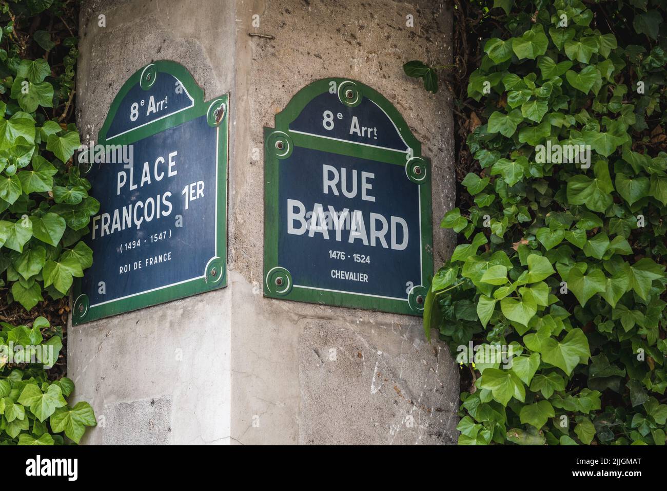 Classic road sign in the streets from Paris Stock Photo - Alamy