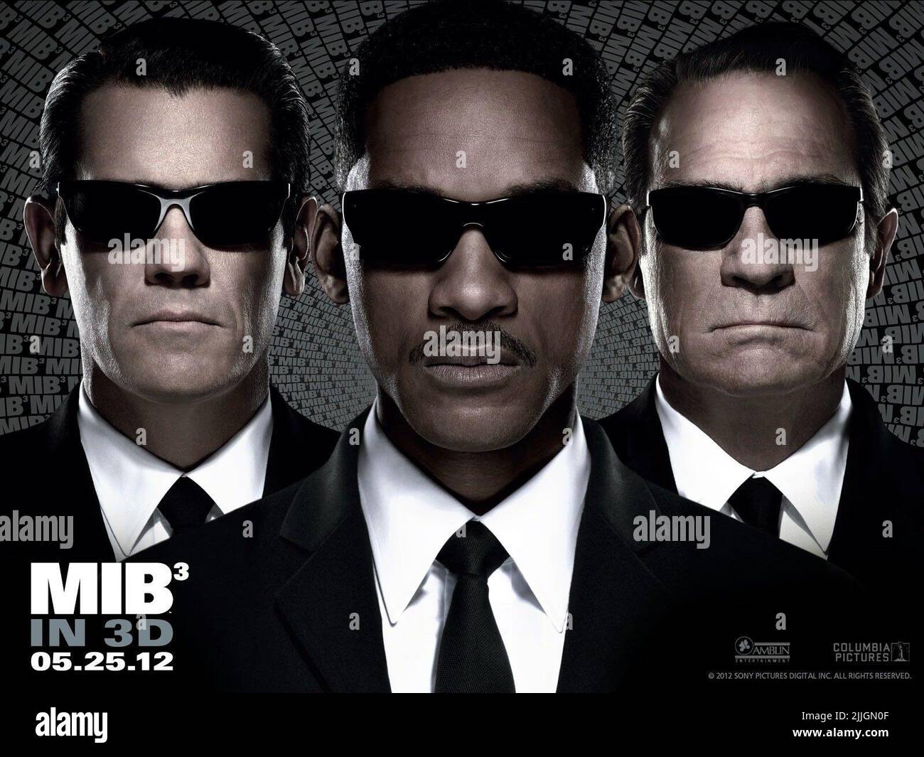 JOSH BROLIN, WILL SMITH, TOMMY LEE JONES POSTER, MEN IN BLACK 3, 2012 Stock Photo - Alamy