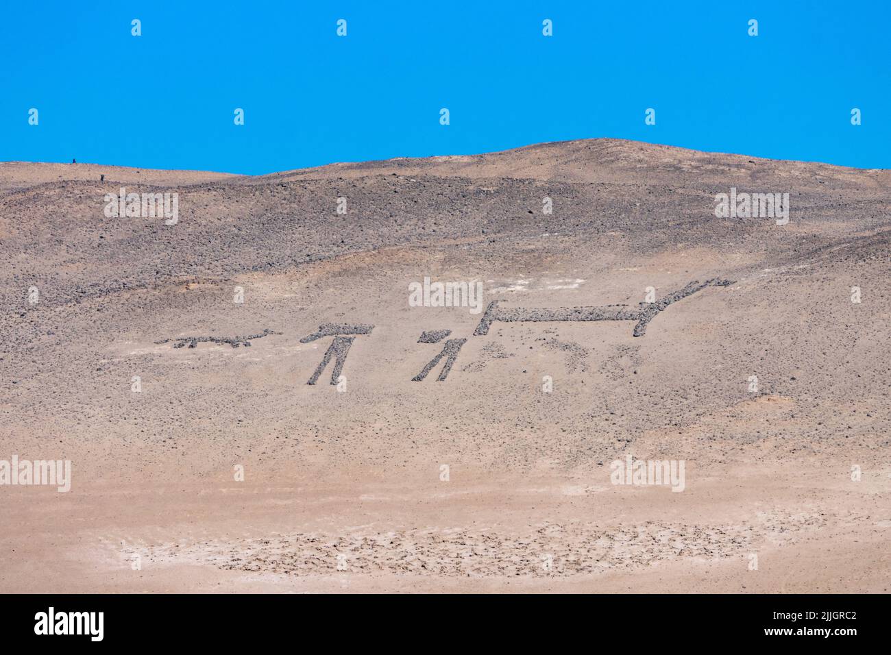 Human and animal figures in the Lluta Geoglyphs in the Lluta RIver ...