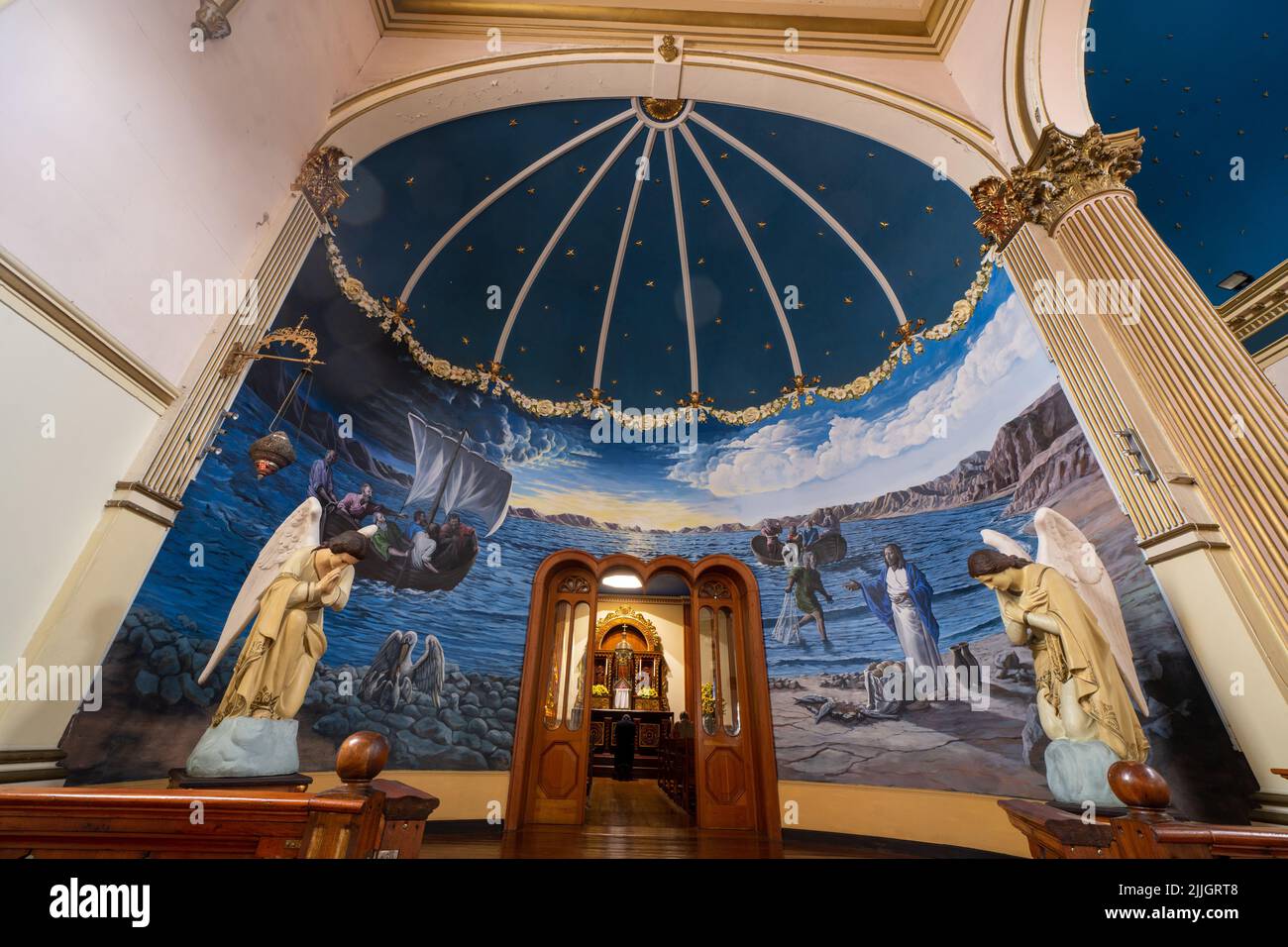 A side chapel of the Cathedral of the Immaculate Conception or Iquique ...