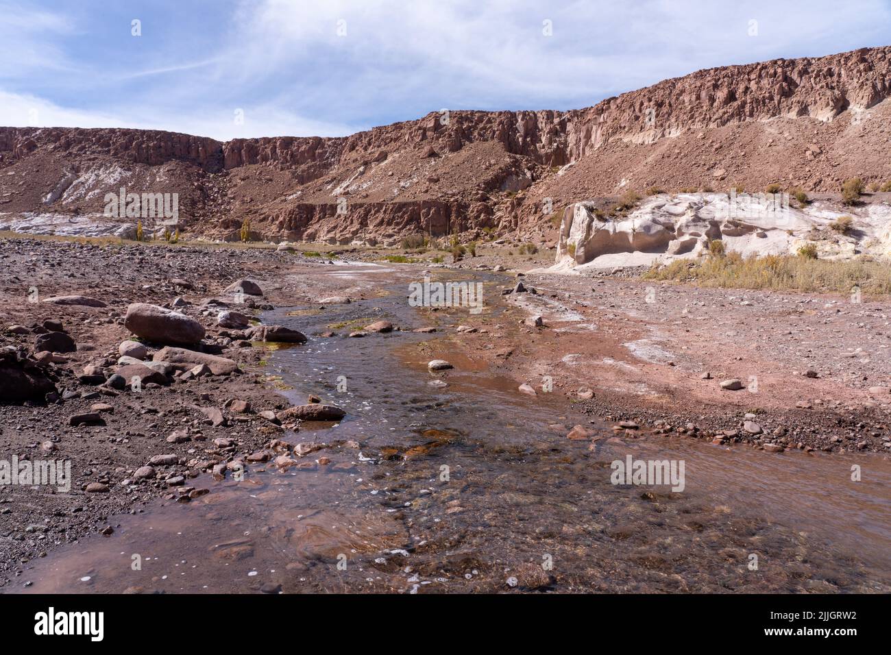 A river crossing through the Rio Salado in the Atacama Desert near ...