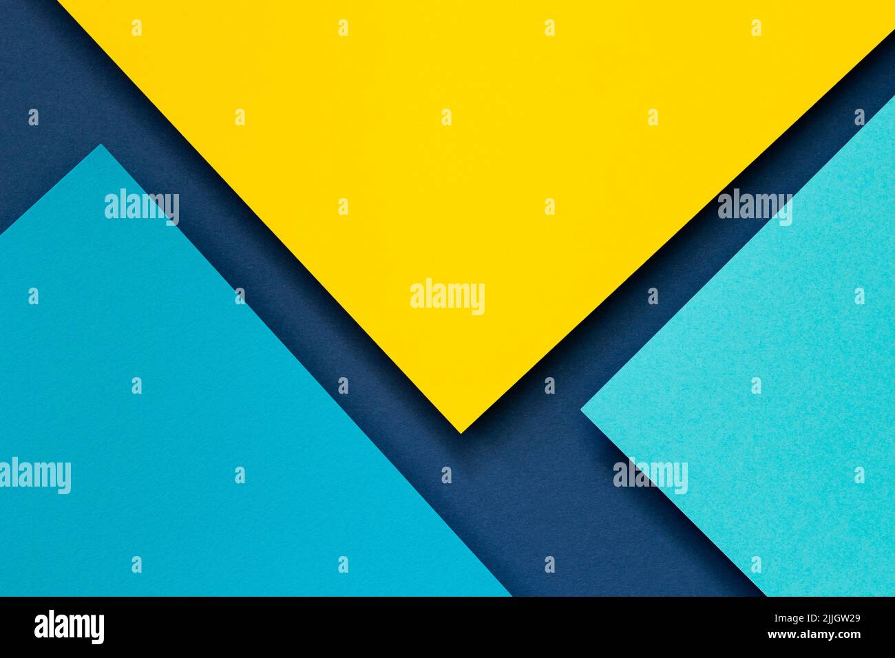 Abstract color papers geometry flat lay composition background with ...