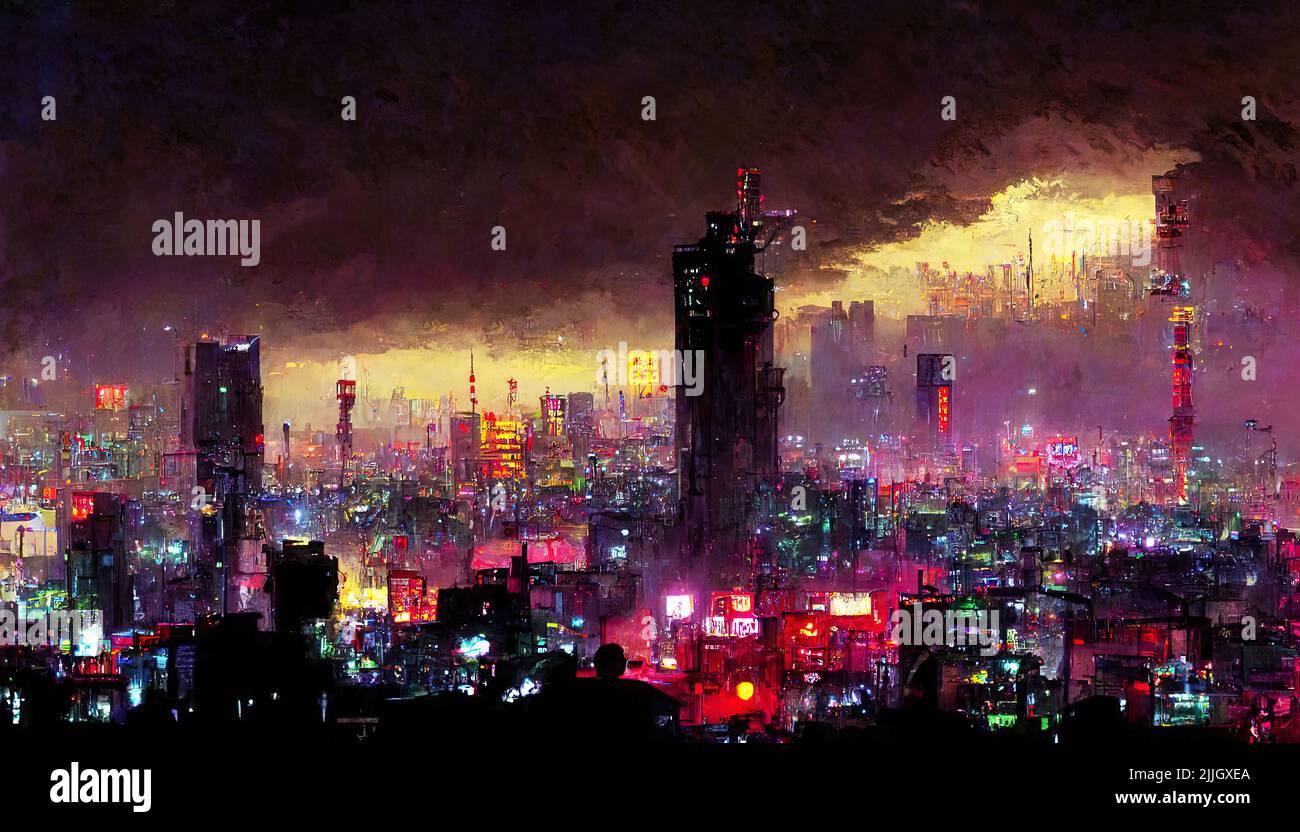 Cyberpunk japan hi-res stock photography and images - Alamy