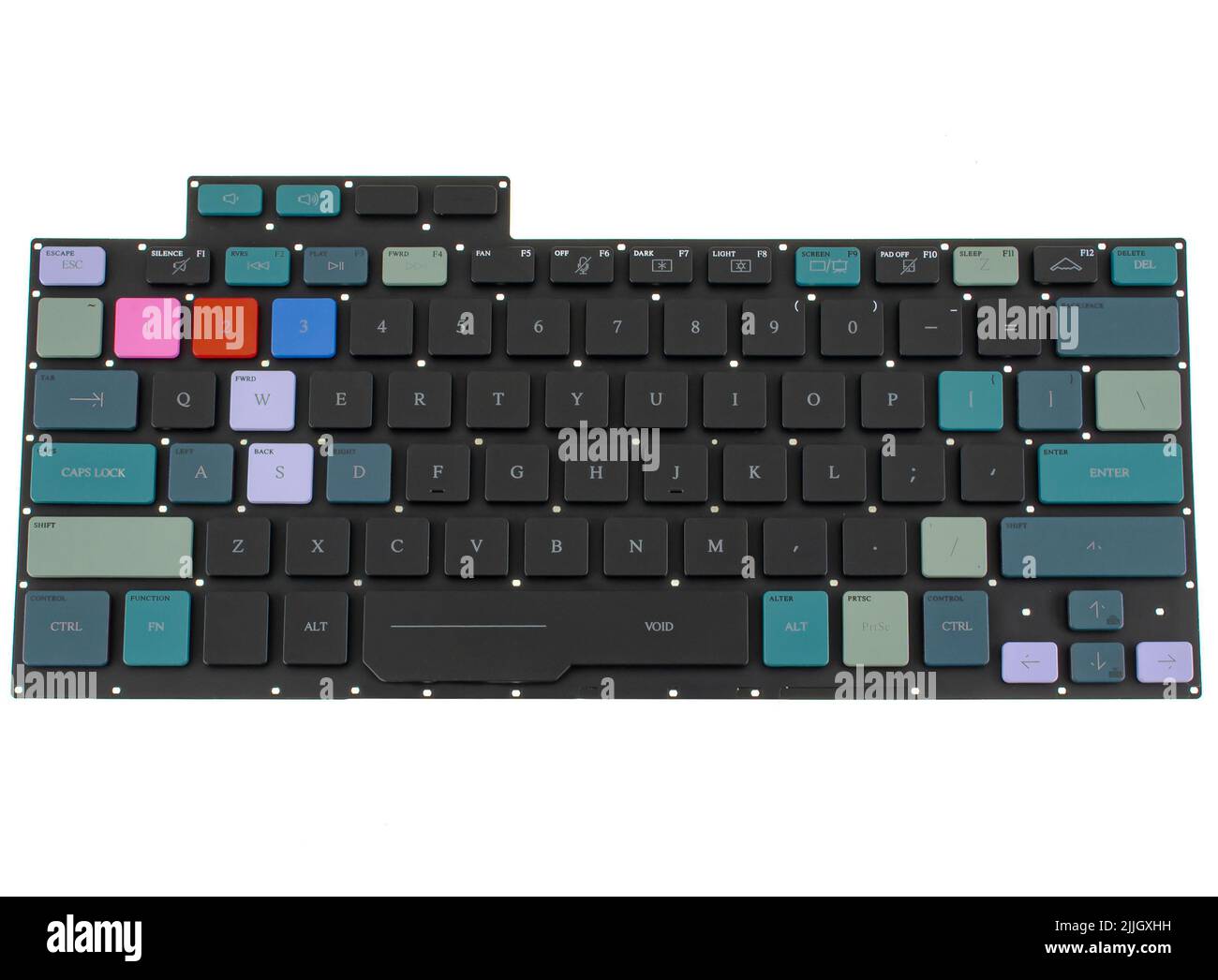 laptop keyboard, laptop spare part, isolated on white background Stock ...