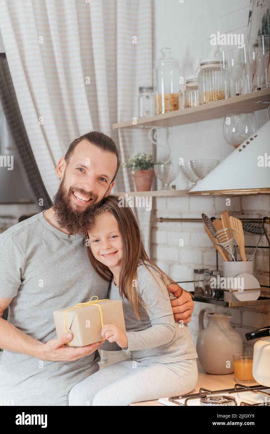 single parent concept happy father daughter Stock Photo - Alamy
