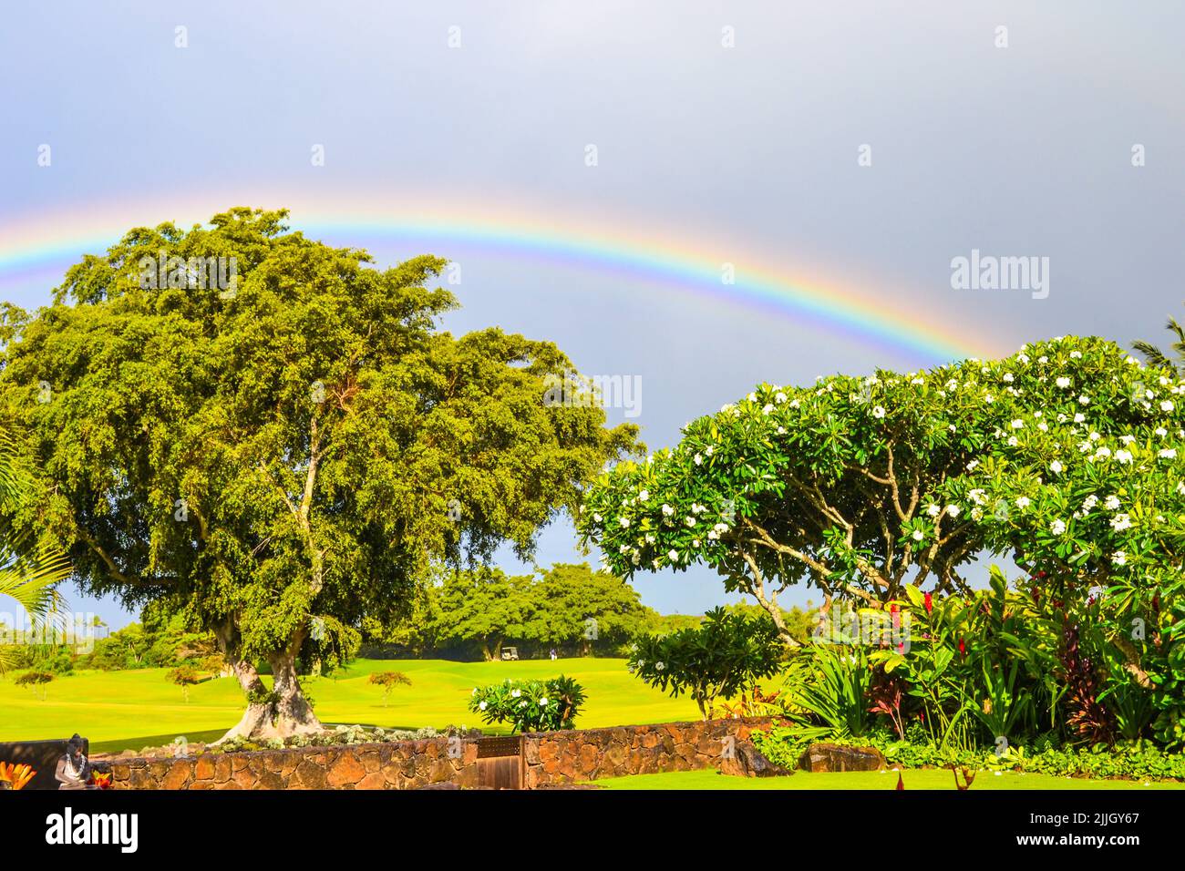 Rainbow over green hi-res stock photography and images - Alamy
