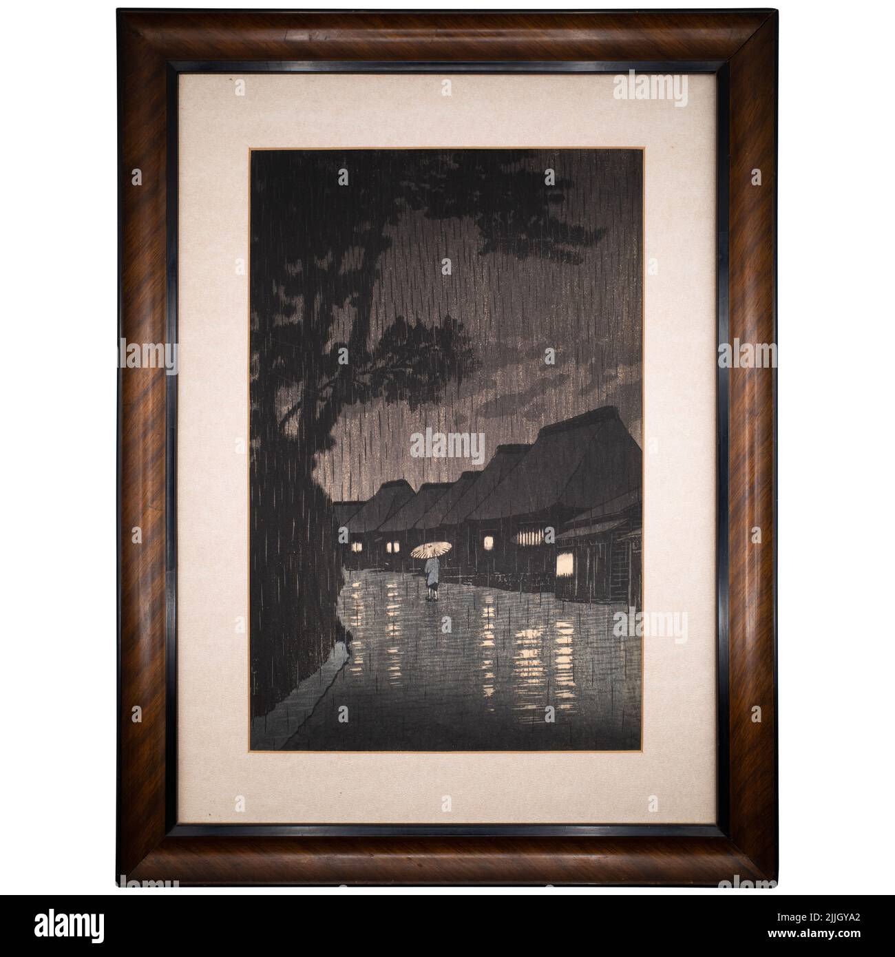 Kawase Hasui - Rainy Night at Maekawa Original Japanese Shin-hanga ...