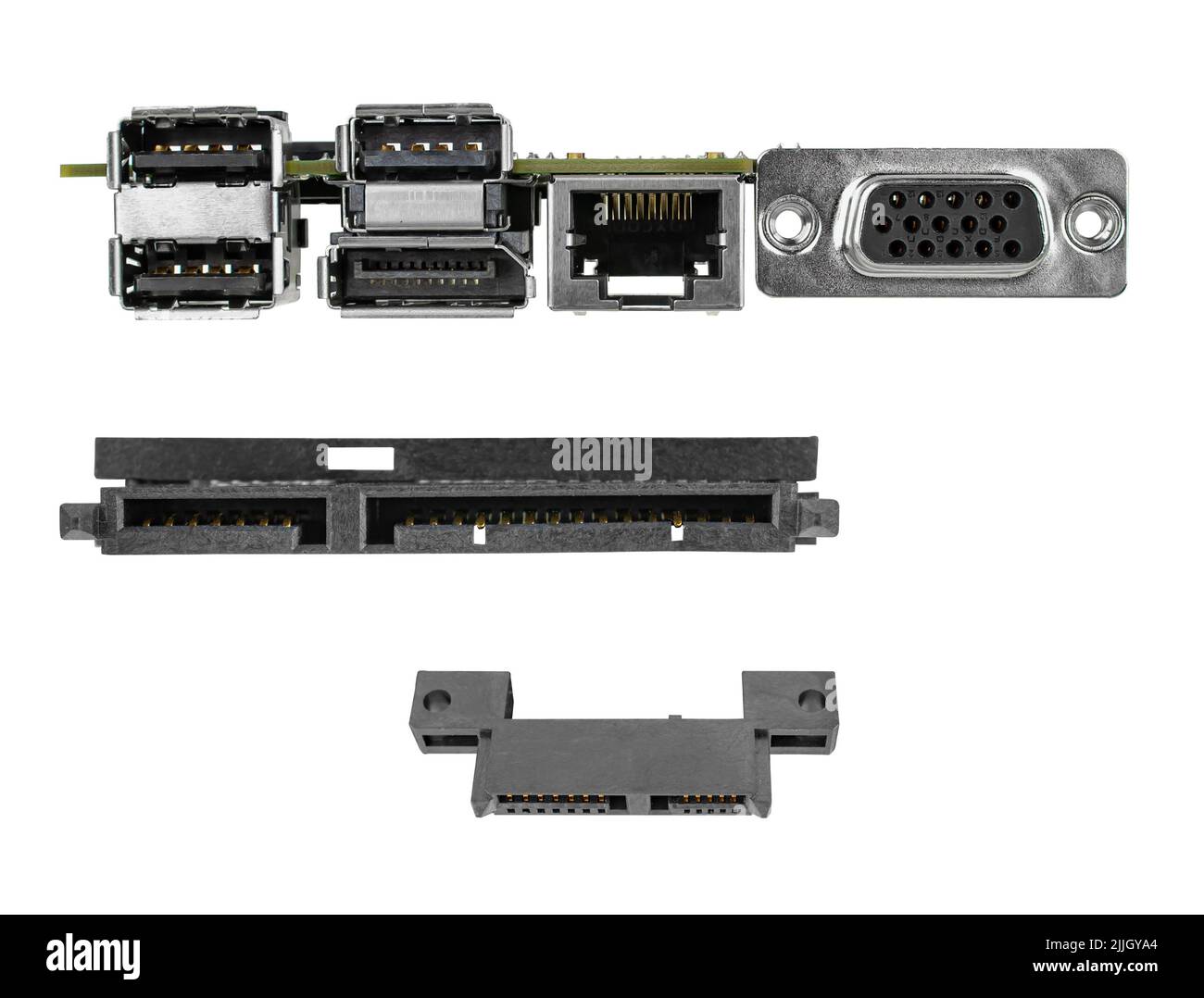 Motherboard connector sockets Cut Out Stock Images & Pictures - Alamy