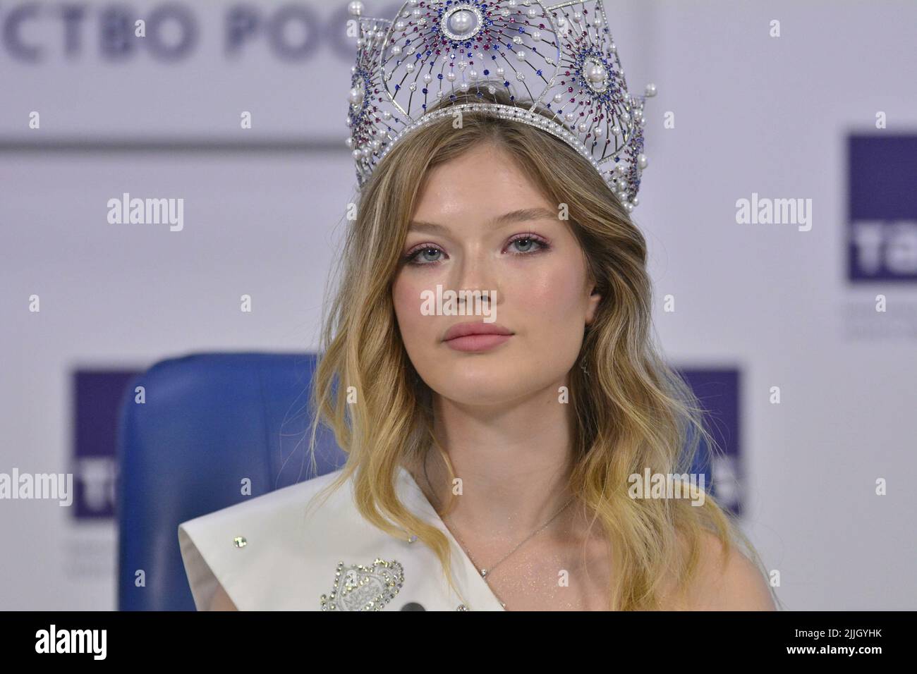 Press conference of the winner of the Miss Russia 2022 contest.TASS ...
